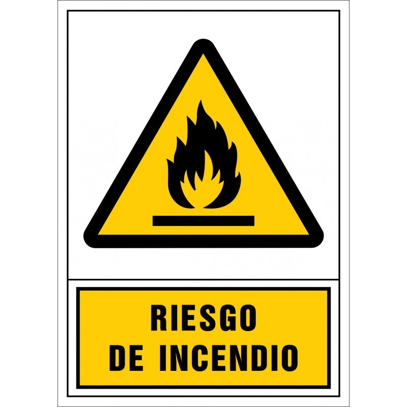Señal de "Peligro de incendio"